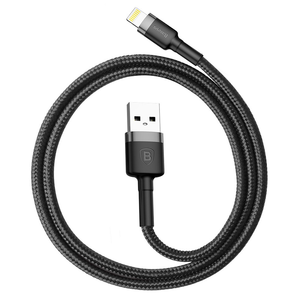 Baseus Short Nylon Lightning Charging Cable for iPhone / iPad